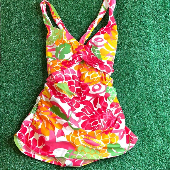 L.L. Bean | Swim | Ll Bean Faux Wrap Floral One Piece Padded Swimsuit ...